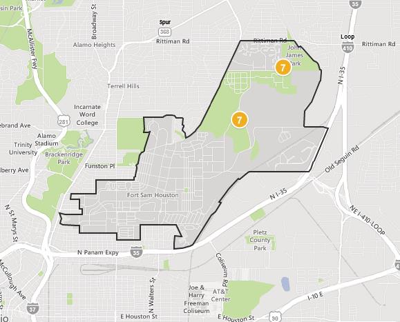 Ft Sam Houston Street Map